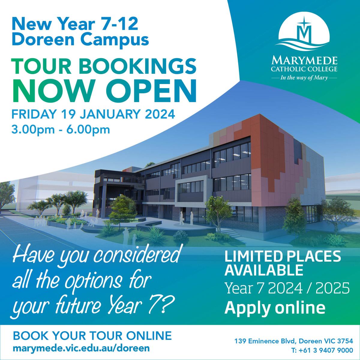 BOOK A TOUR | Marymede Catholic College